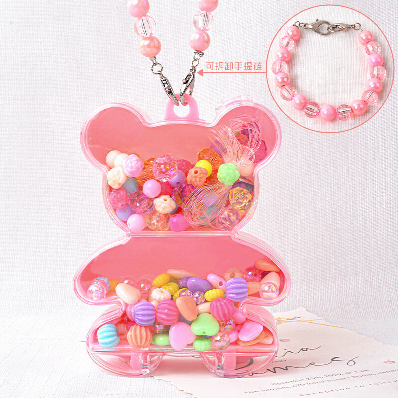 Детские бусы из бисера, набор для творчества, ожерелье, браслет, бусины для девочек, набор для рукоделия, развивающие