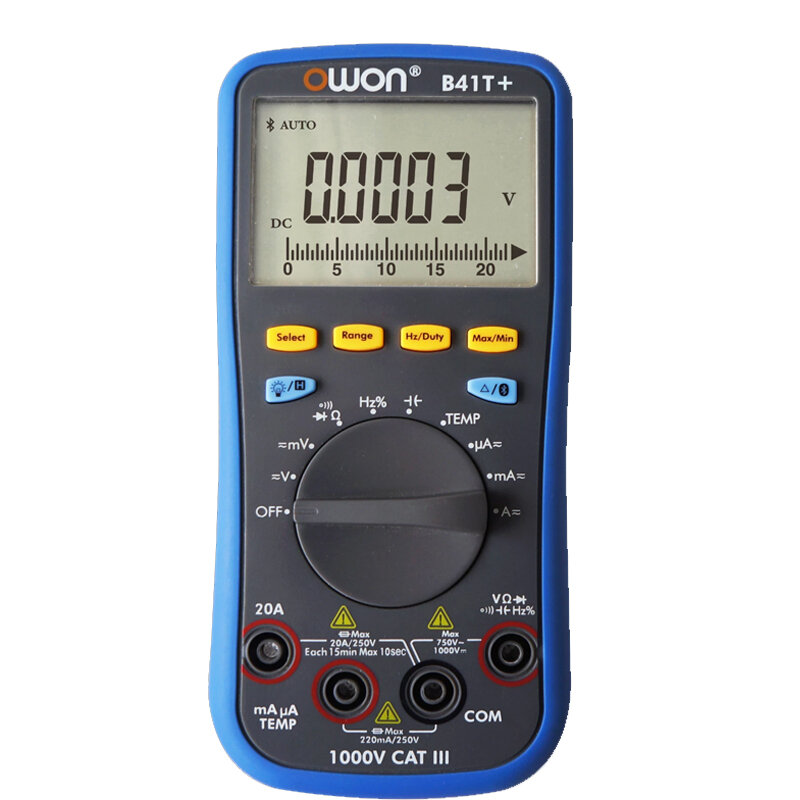 OWON B41T+ Мультиметр цифровой портативный, Bluetooth 4.0, высокая точность, 22000 отсчетов, автономная запись