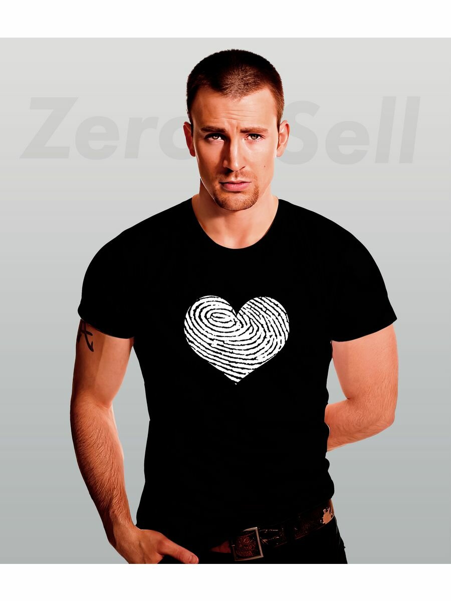 Футболка парная отпечаток сердца