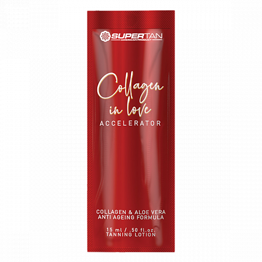Super Tan Collagen in love (15 мл) Омолаживающий крем-гель для загара