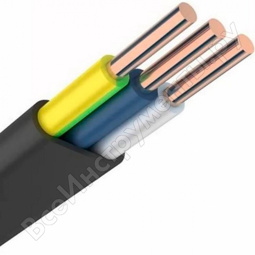 Кабель ВВГп-НГ LS альфакабель 3х2,5 мм ГОСТ 50 м 05196 для прокладки электрических сетей