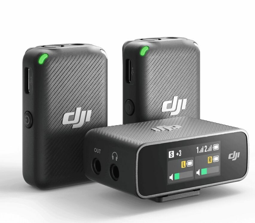 Беспроводной петличный микрофон для мобильного устройства DJI Mic(2 TX + 1 RX+Charging Case), черный