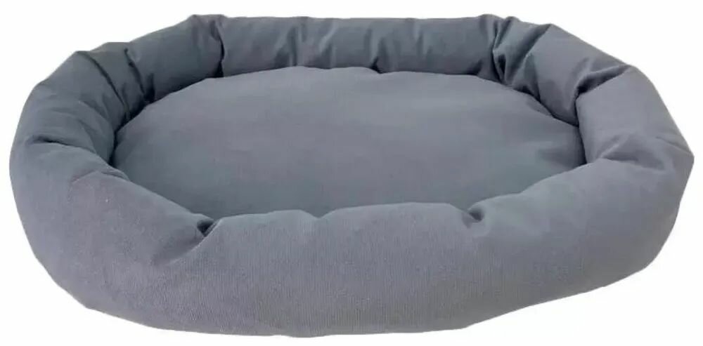 Homepet Лежак для собак и кошек Микровелюр Silver №1, серый, 60 см х 45 см х 10 см