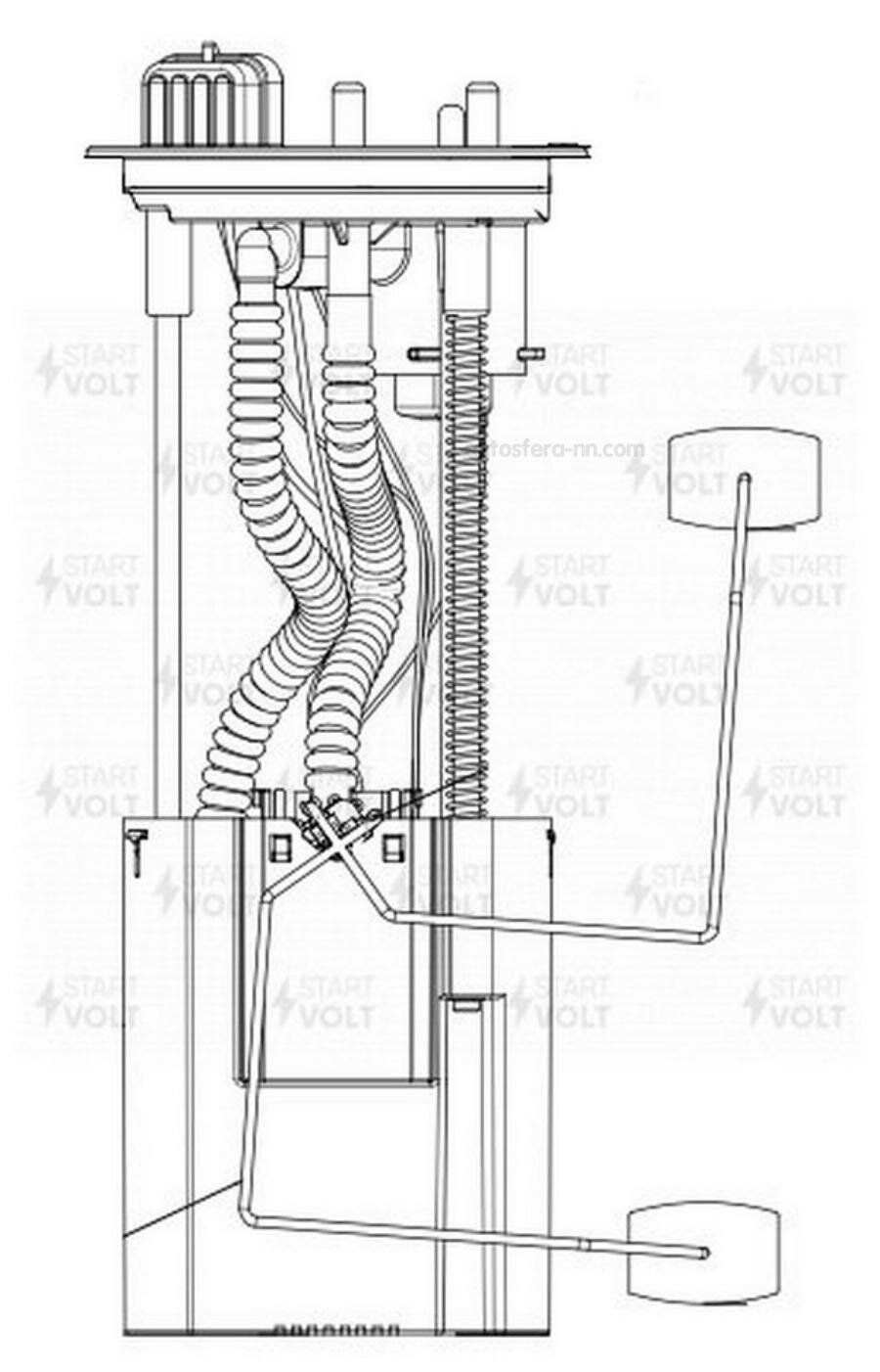 STARTVOLT SFM0320 Бензонасос УАЗ-Патриот с 11.2016, двиг. ЗМЗ, Евро-5, в единый бак (STARTVOLT)