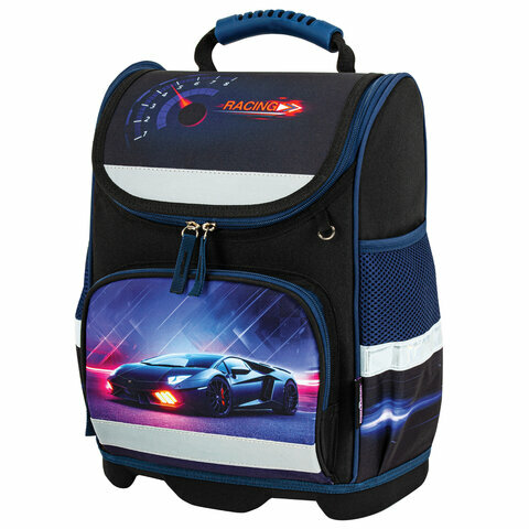 Ранец юнландия WISE, 1 отделение, 3 кармана, устойчивое дно, "Street power", 37x29х15 см, 272071