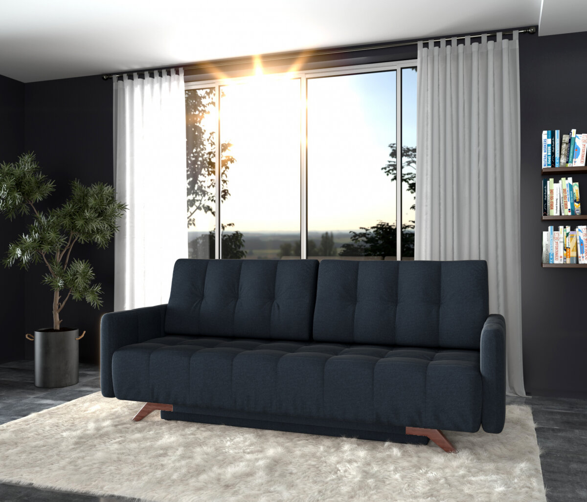 Диван прямой Бонн, Дарк Блю