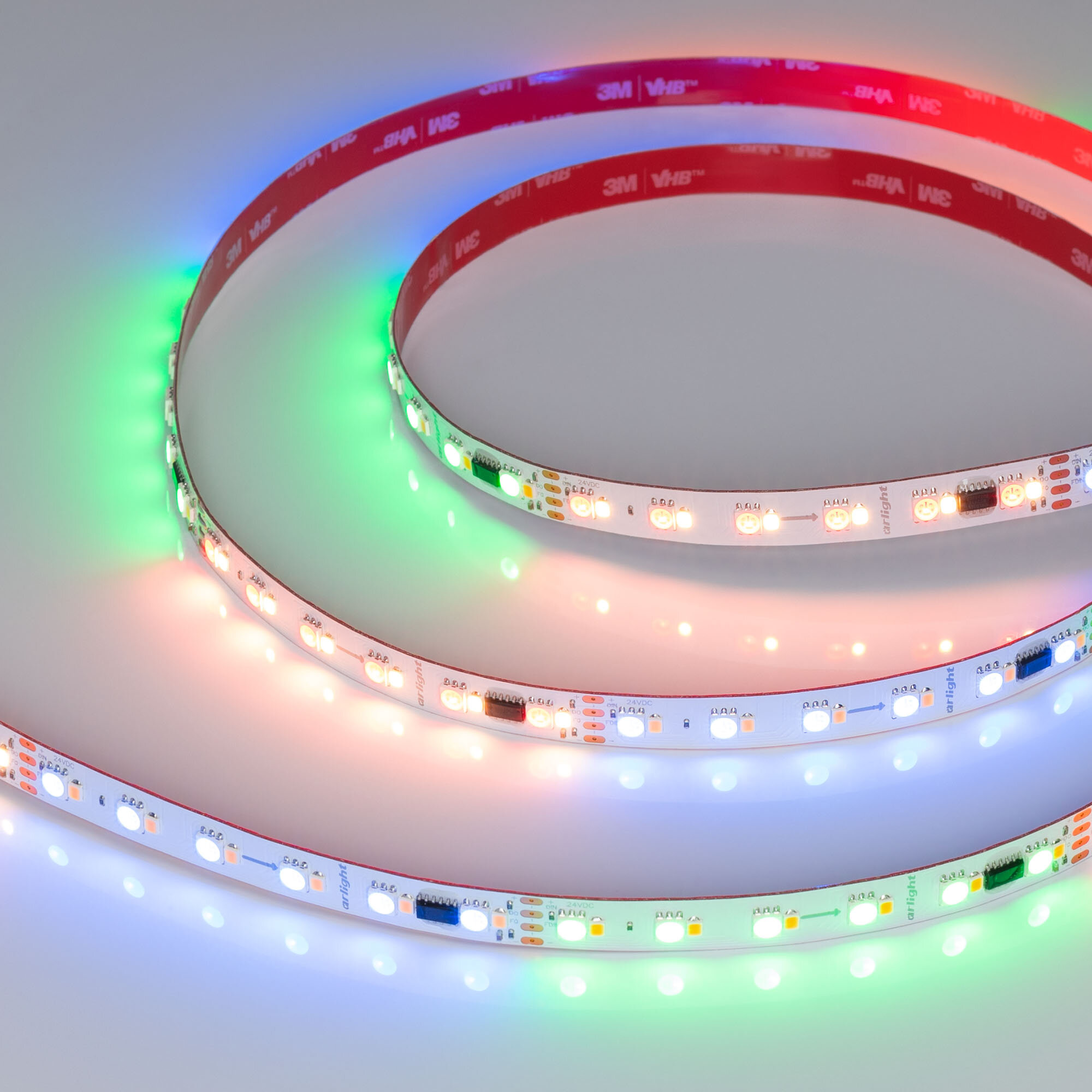 Светодиодная Лента SPI-BA120-12mm 24V RGBW-Day-PX6-BPT (16 W/m, IP20, 5060/2835, 5m) (Arlight, бегущий огонь) 040621