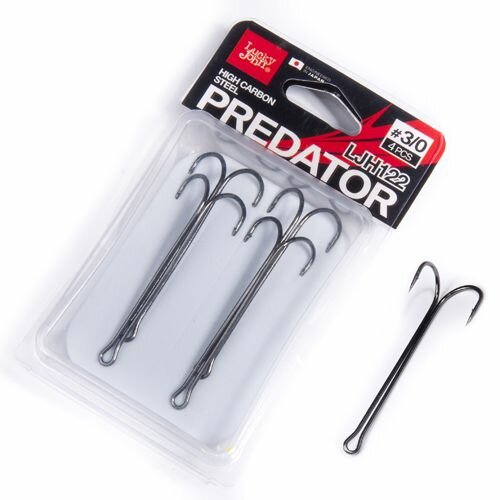 Крючки-двойники Lucky John PREDATOR LJH122 размер 003/0 4шт.
