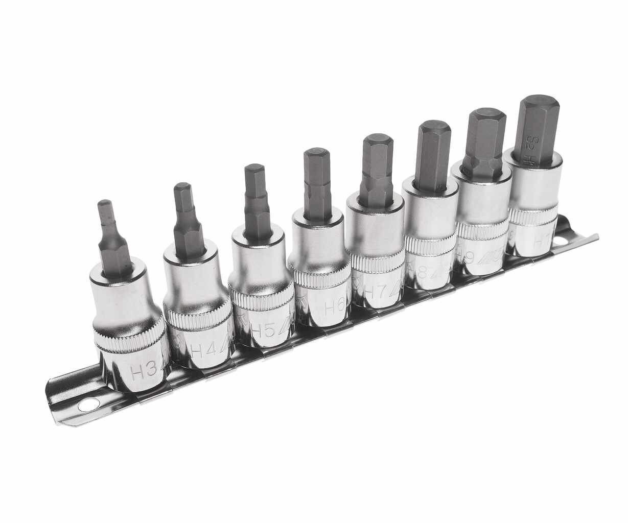 Набор бит-головок 3/8" HEX H3-H10 8 предметов JTC, JTC-H308H, JTC TOOLS CO, LTD
