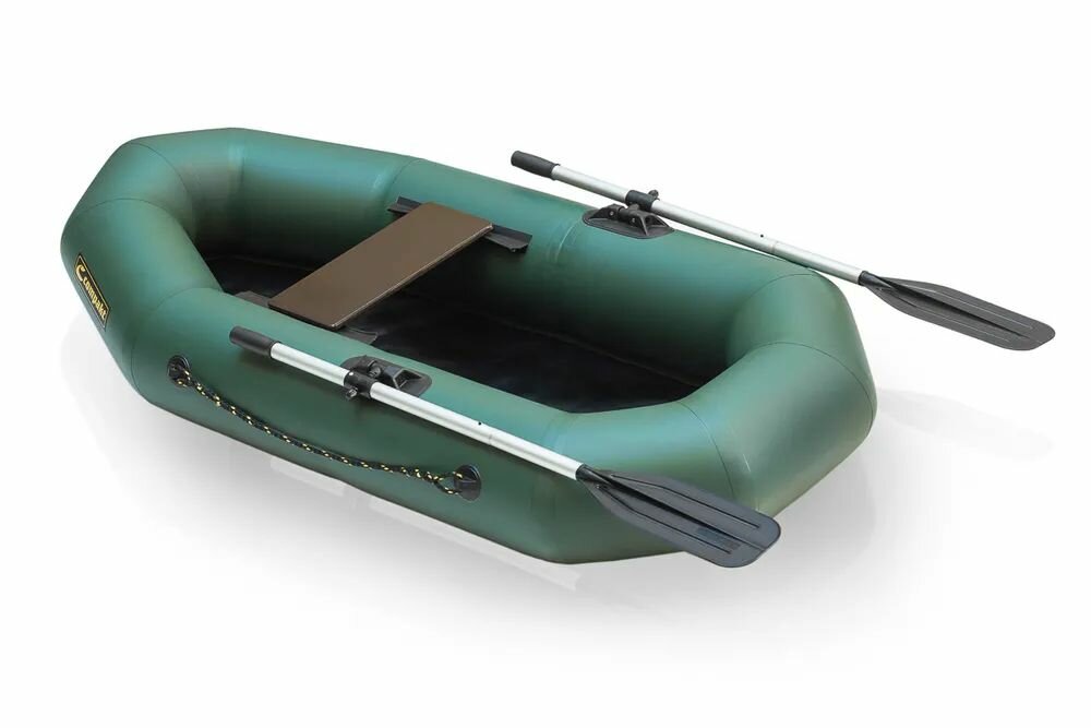 Лодка надувная LEADER ПВХ "Компакт-200 M" гребная (цвет зеленый)