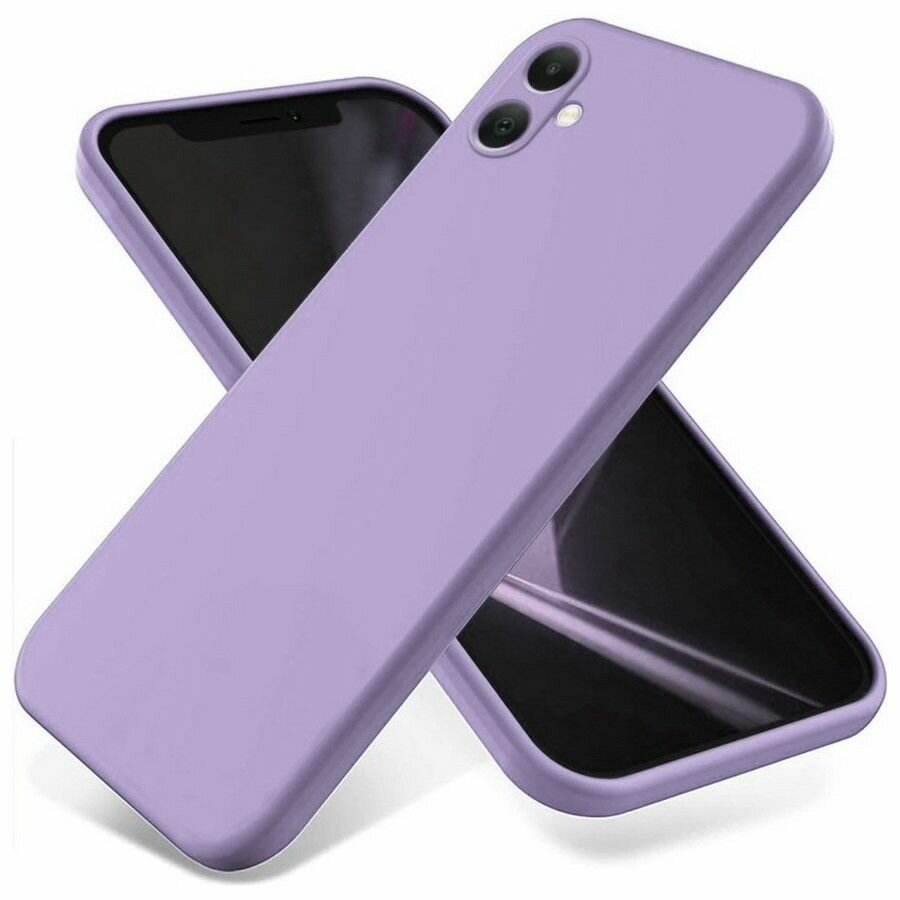 Силиконовая накладка Silky soft-touch для Samsung A05 сиреневый