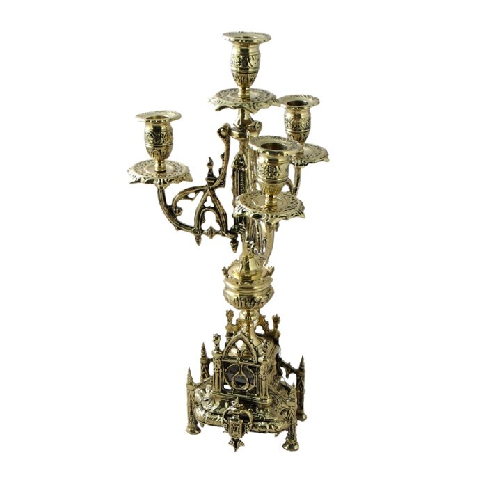 Bronza Portugal BP-14032-D Канделябр кафедрал 4 рожковый, золото