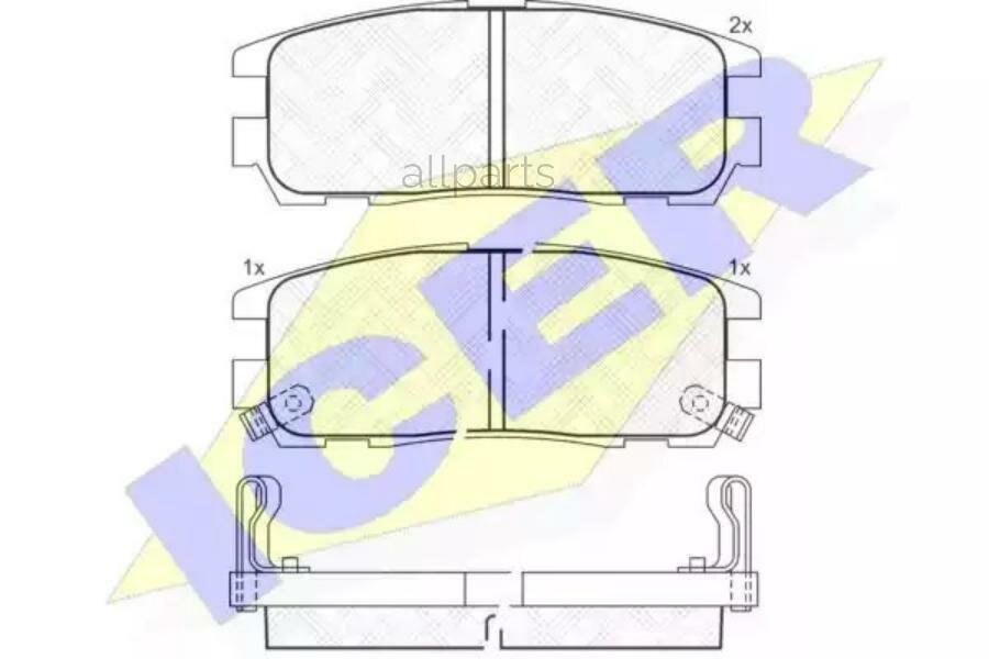 ICER 140991 Колодки тормозные дисковые