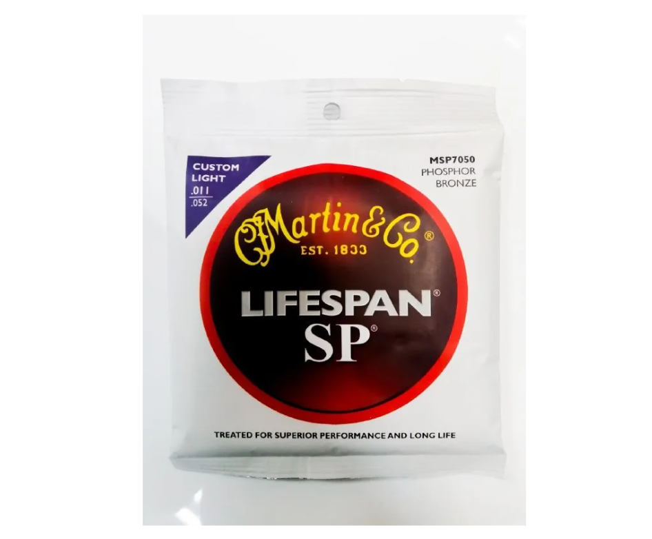 Струны для акустической гитары, MARTIN MSP7050 LIFESPAN SP, 11-52