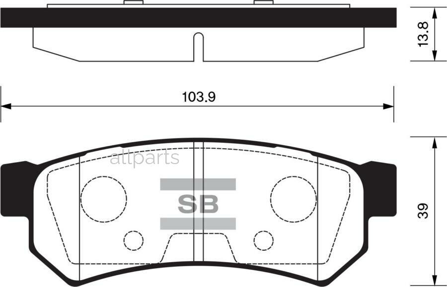 SANGSIN BRAKE SP1257 Колодки тормозные дисковые, задние