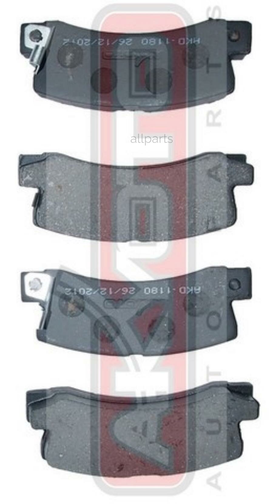 AKYOTO AKD-1180 Колодки тормозные дисковые задние TOYOTA TOYOTA CAMRY/VISTA SV30/CV30/VZV30 1990-1994 Avensis 22# 2