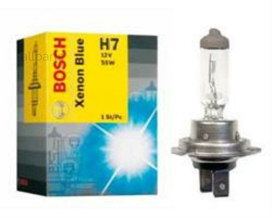 BOSCH 1 987 302 075 Лампа 12v 55w h7 xenon blue (картон 1 шт)