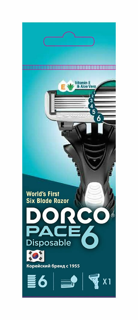 Dorco Pace 6 Blade Disposable Razor Одноразовый станок для бритья 100мл