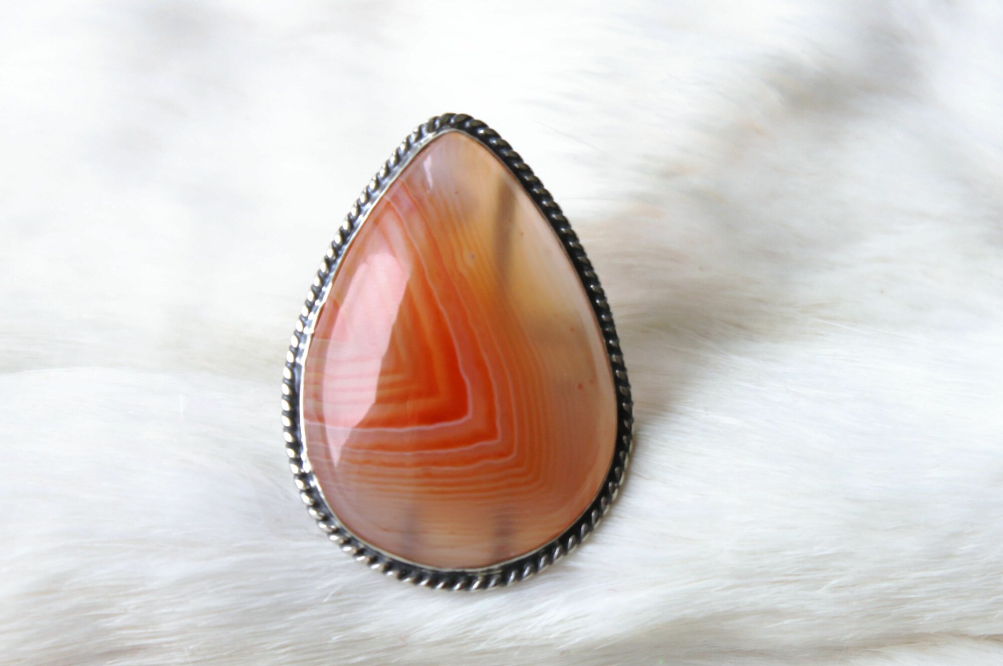 Кольцо, агат