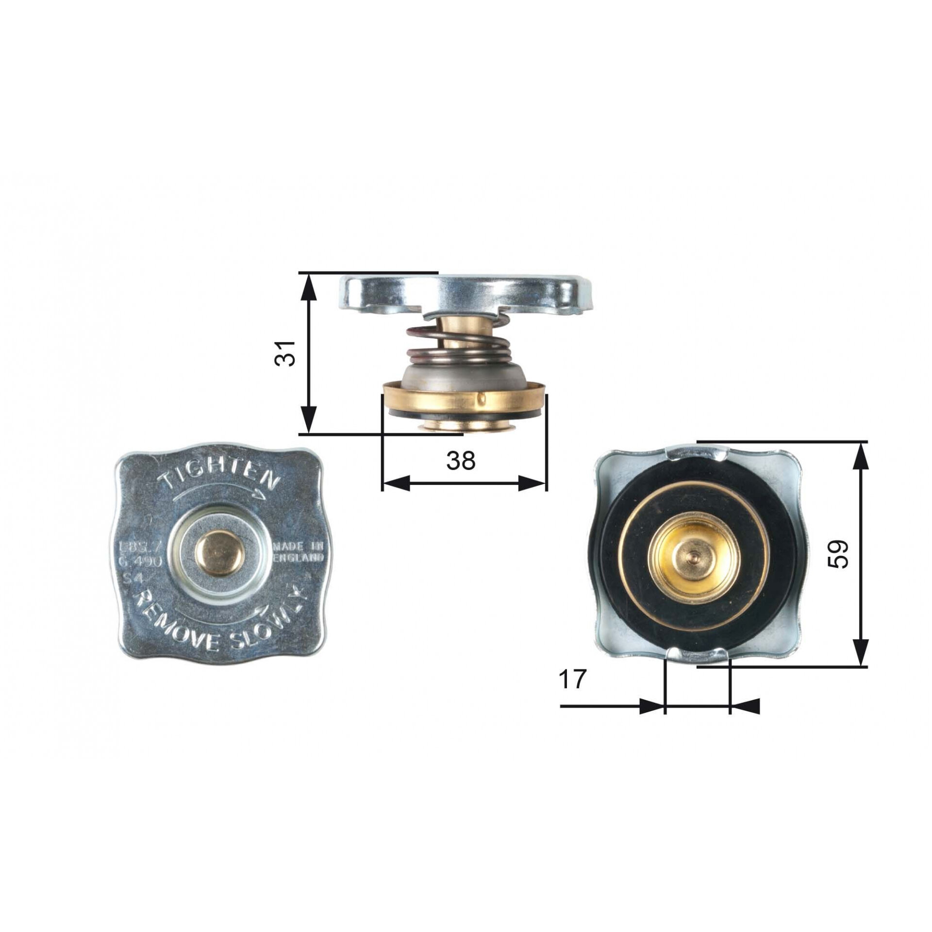 Крышка, радиатор, GATES RC130 (1 шт.)
