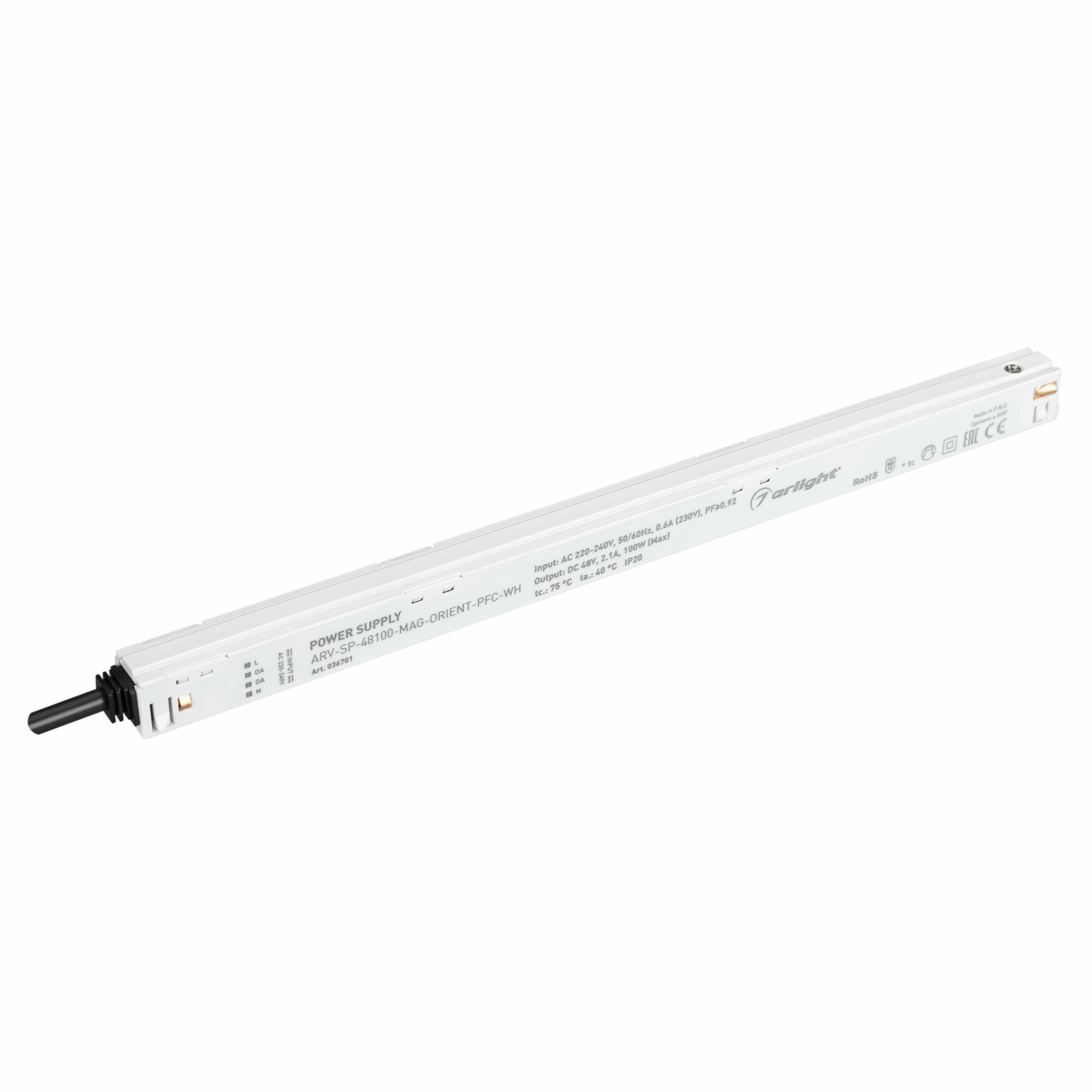 Блок питания ARV-SP-48100-MAG-ORIENT-PFC-WH (48V, 2.1A, 100W) (Arlight, IP20 Пластик)