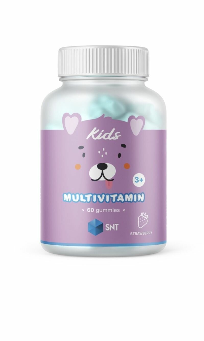 Мультивитамины для Детей со Вкусом Клубники SNT Kids Multivitamin Gummies 60 жевательных мармеладок