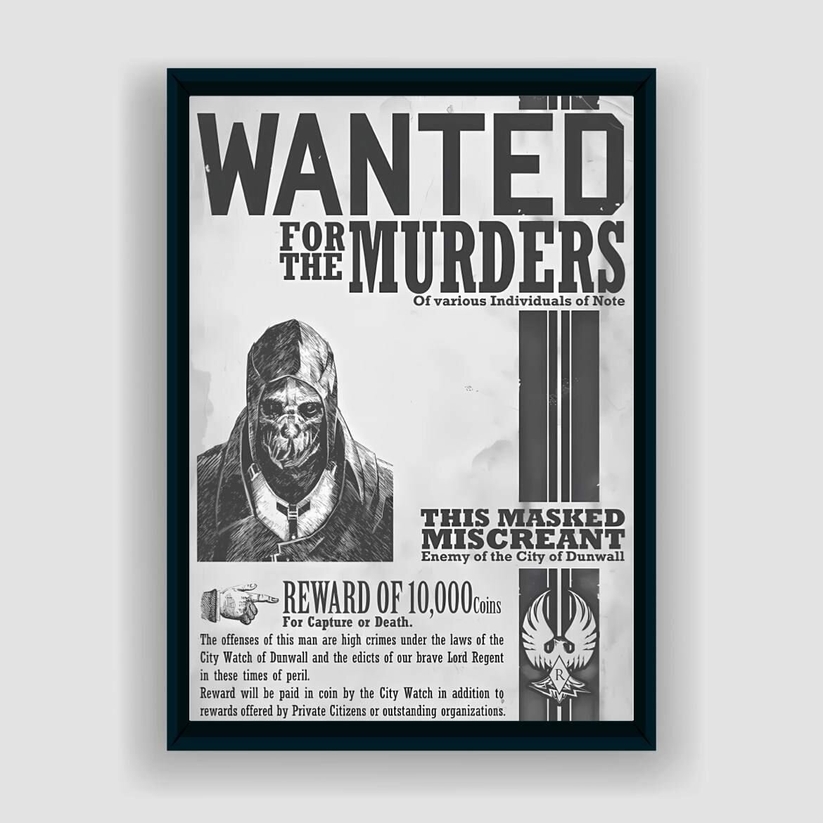 Постер Dishonored в алюминиевой рамке (А3)