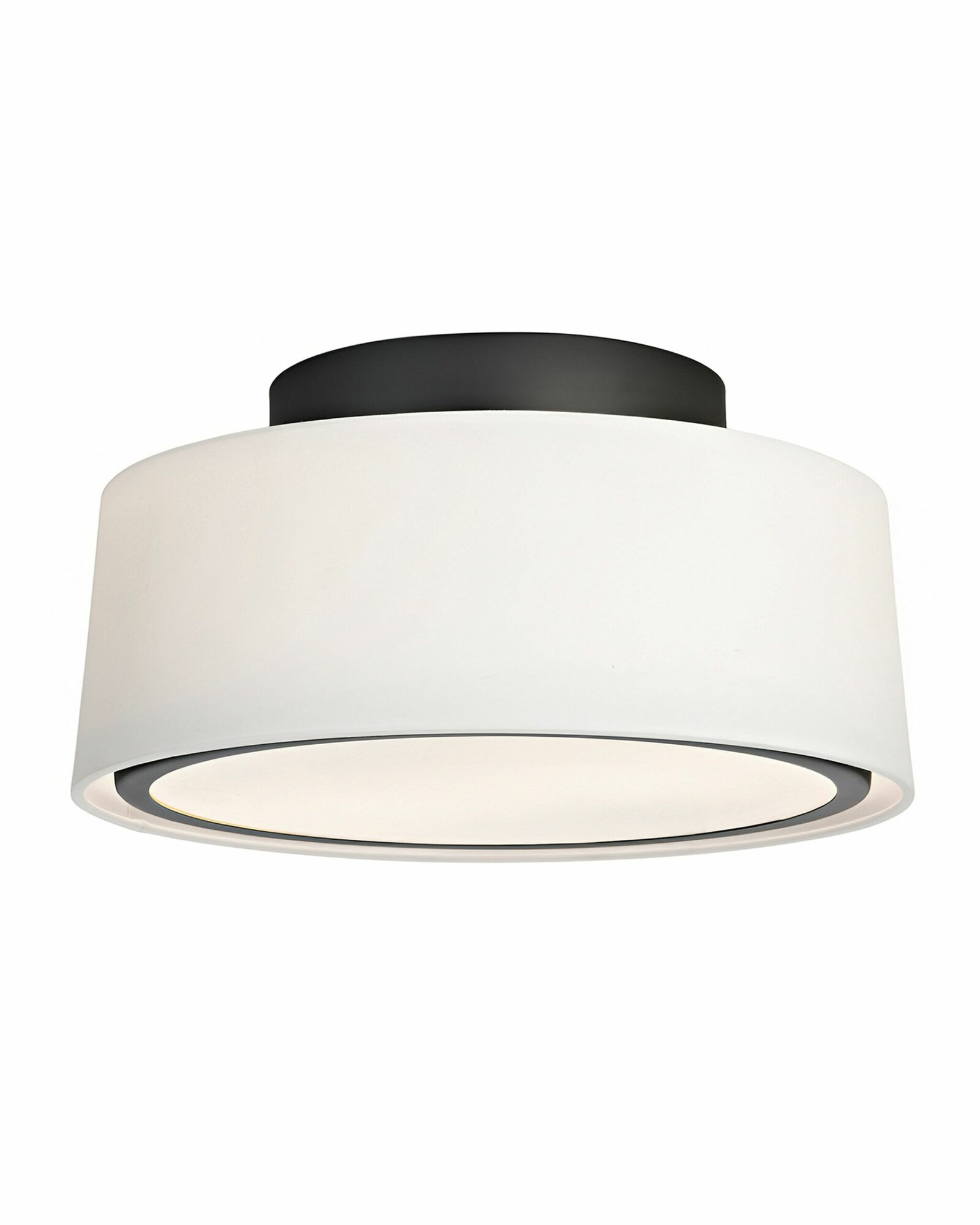 Большой чёрный потолочный светильник "Флемиш"