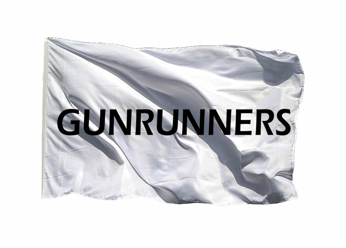 Флаг Оружейников из Fallout Фоллаут 90х135 см на шёлке для ручного древка