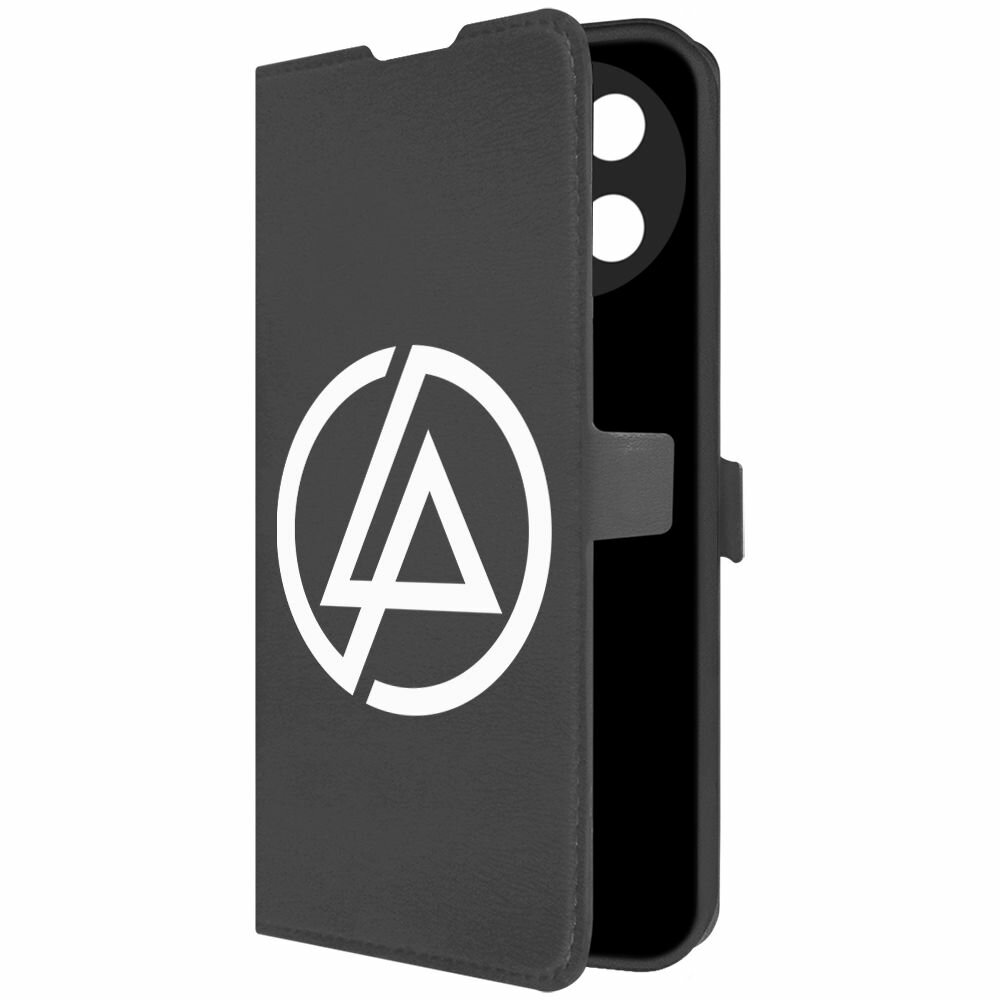 Чехол-книжка Krutoff Eco Book для Realme 11 4G Linkin Park (Линкин Парк) (черный)