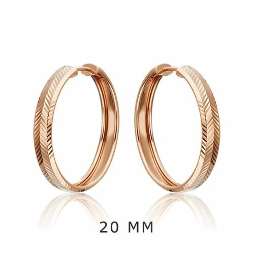Серьги конго, красное золото, 585 проба