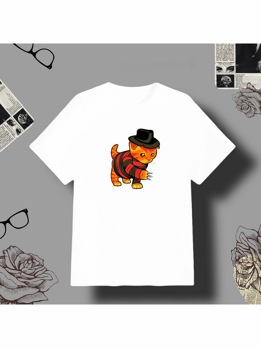 Футболка кот фредди крюгер