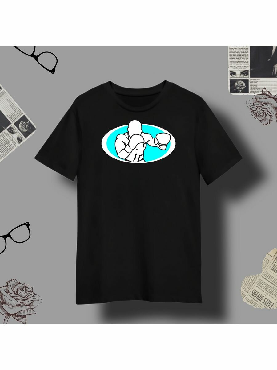 Футболка скелет боксер