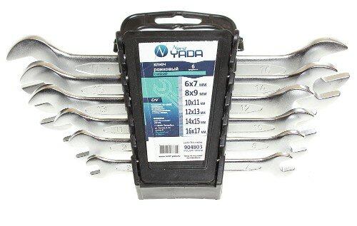 Ключ рожковый набор 6шт:6х7,8х9,10х11,12х13,14х15,16х17мм (пластик. холдер) TM Nord YADA