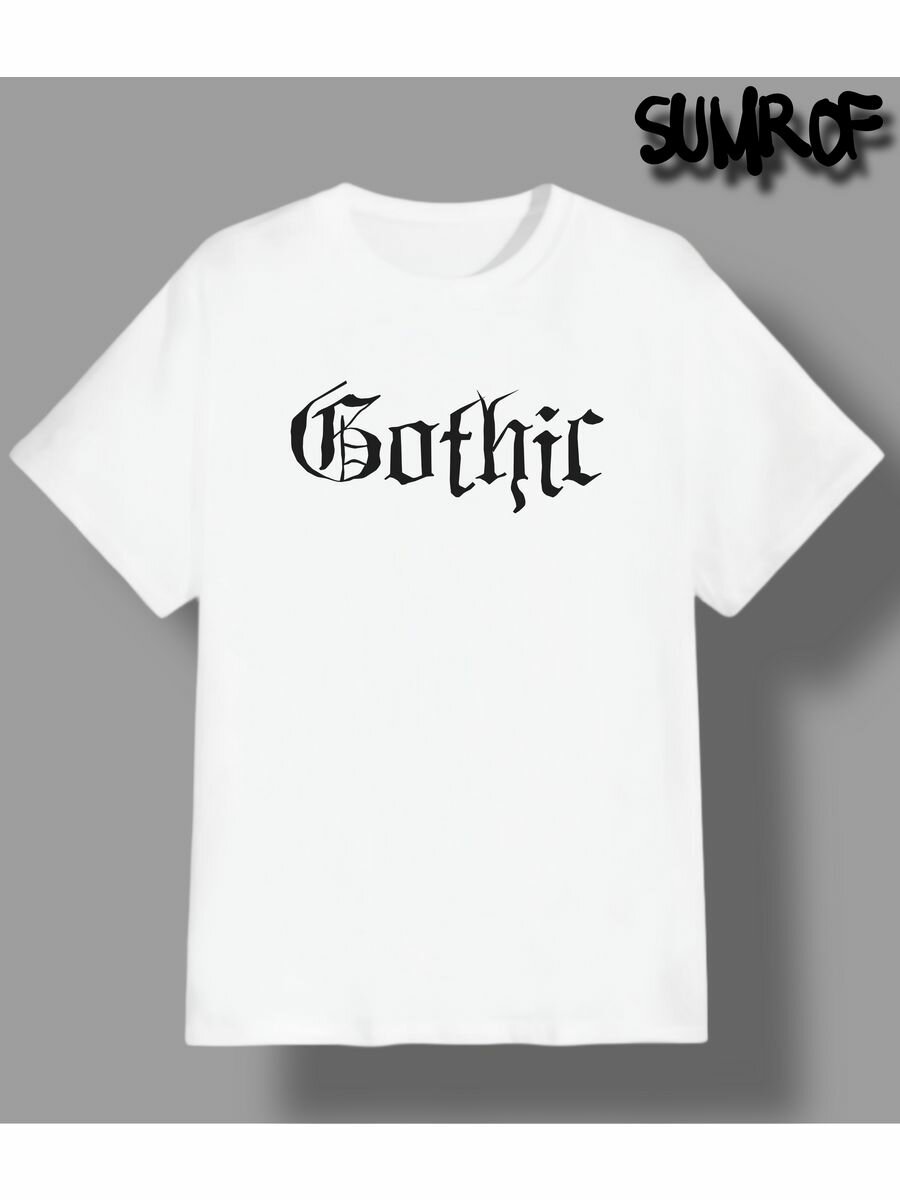 Футболка с надписью ghotic готика