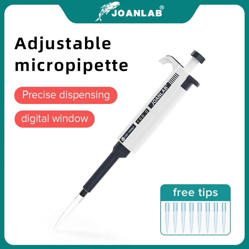 JOANLAB Пластиковая цифровая микропипетка M 100-1000ul