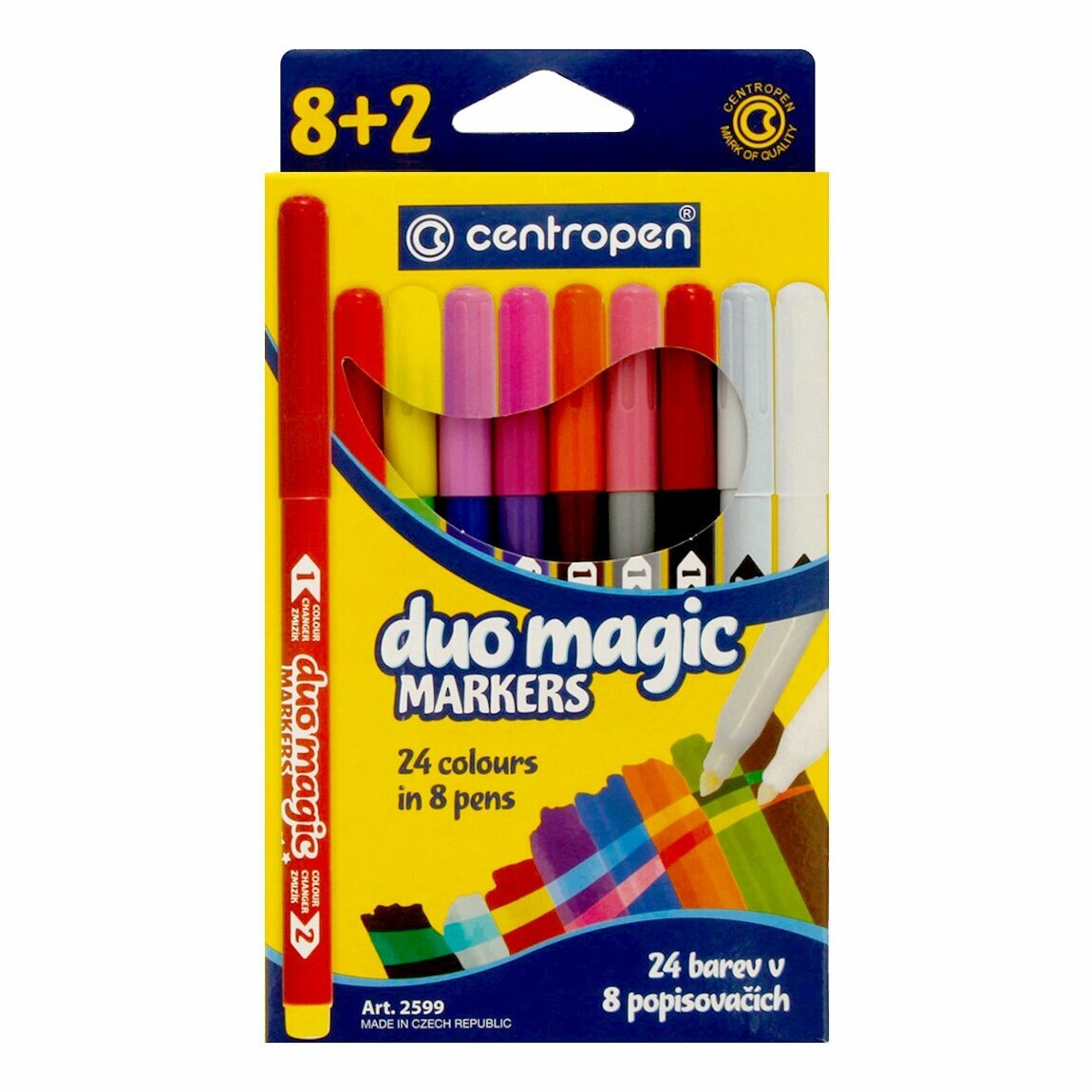 Фломастеры Centropen меняющие цвет Duo Magic, 10 шт, 24 цветов, картон (5 2599 100)