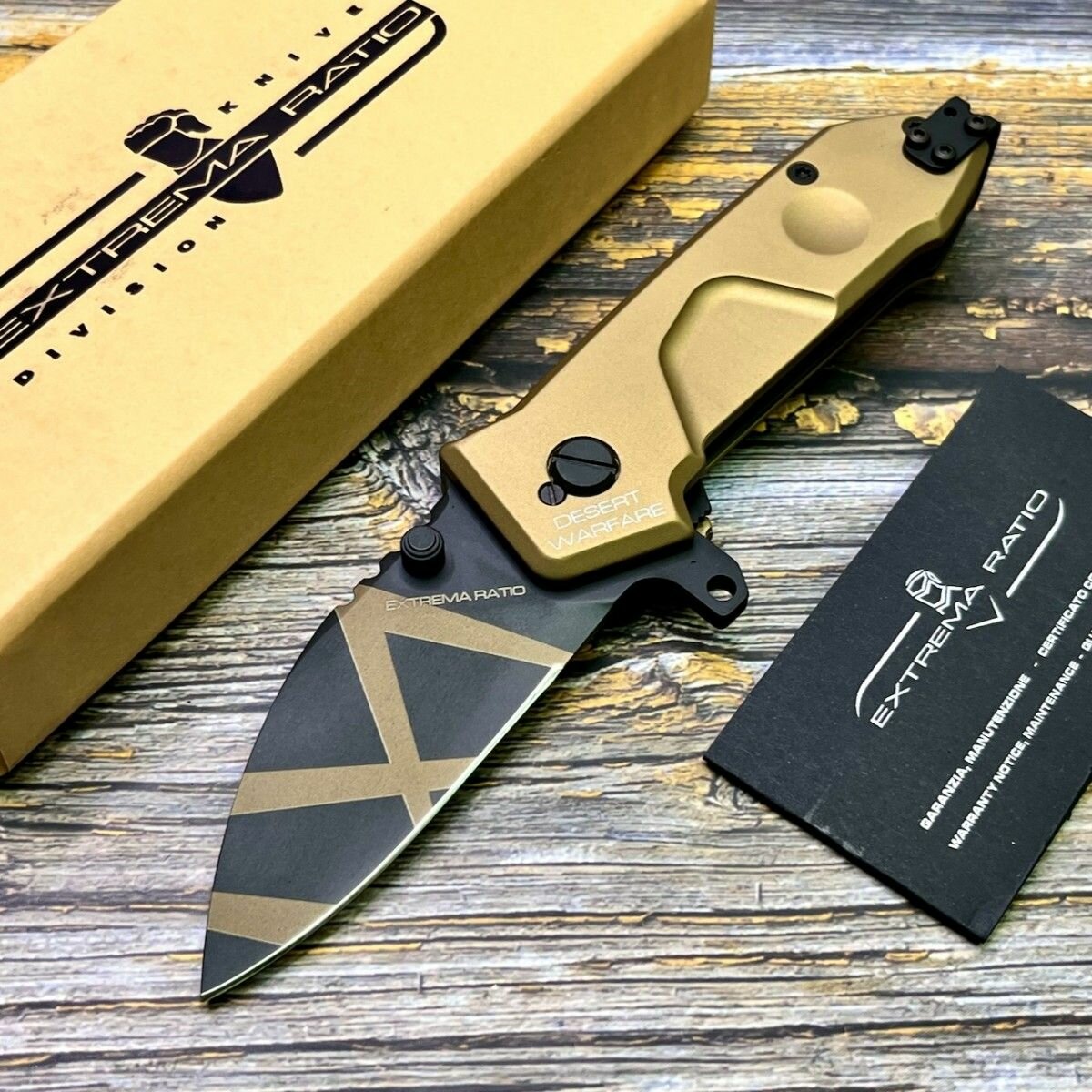 Нож складной Extrema Ratio EX0140DW MFO, Desert Warfare Blade, Tan Handle