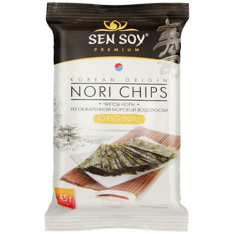 Чипсы нори без добавок SEN SOY, 4.5 г