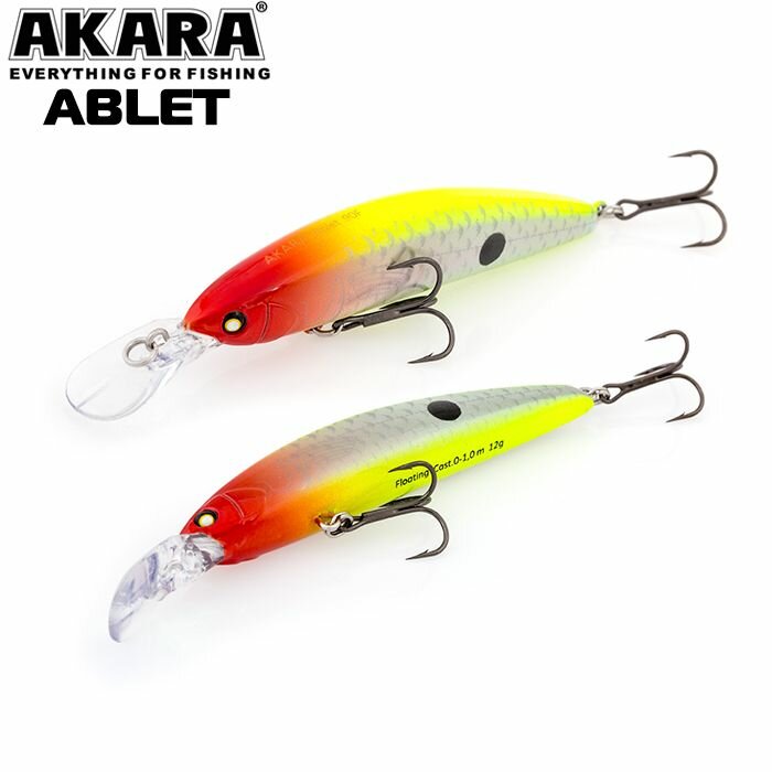Рыболовная приманка Воблер Akara Ablet 90F 90мм. 12г. №A60