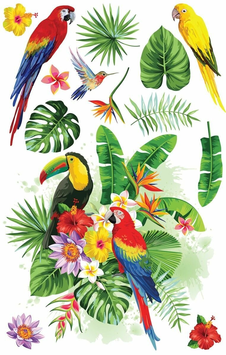 Бумага рисовая для декупажа "Тропики"