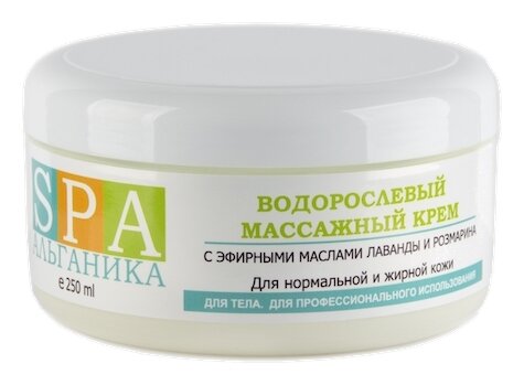 Водорослевый массажный крем с хвойной пастой, эфирными маслами пихты, чабреца, можжевельника (Объем 250 мл)
