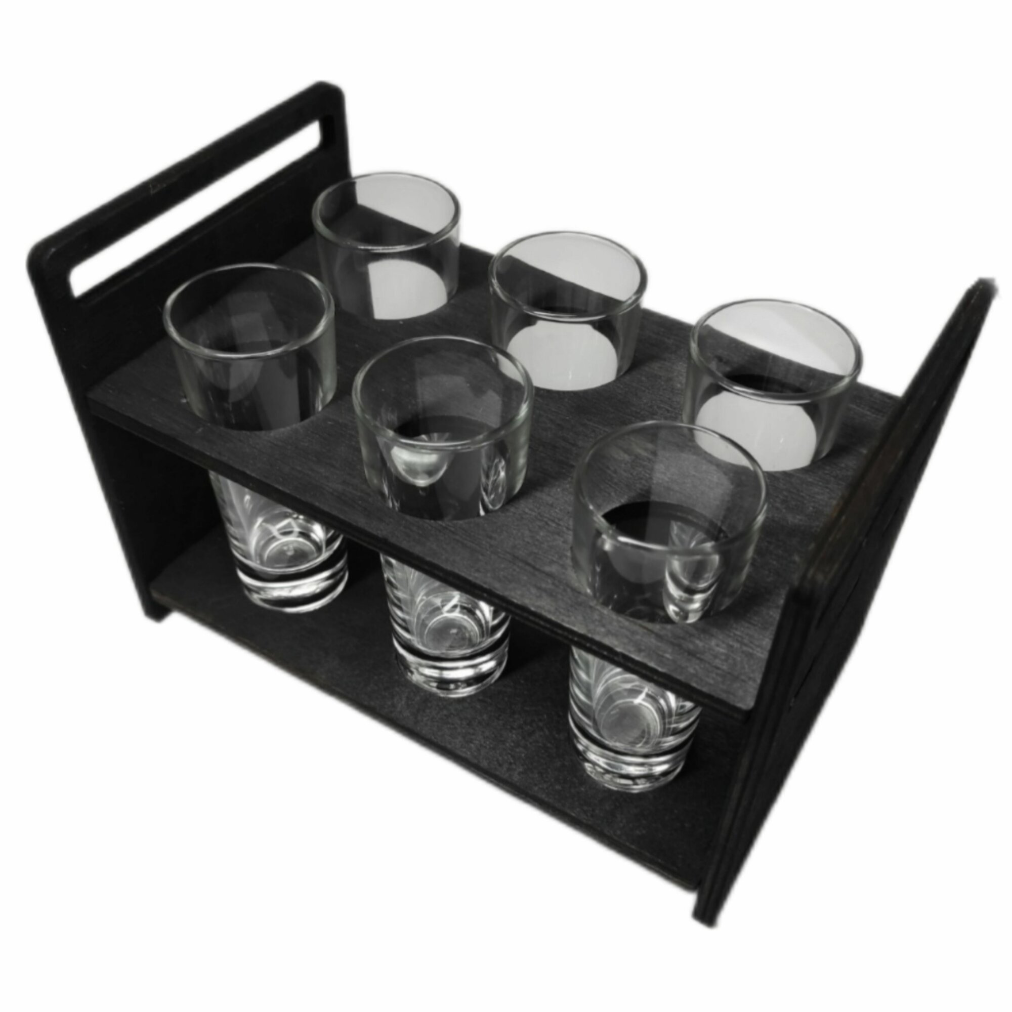 Шотница подставка для подачи + 6 стопок