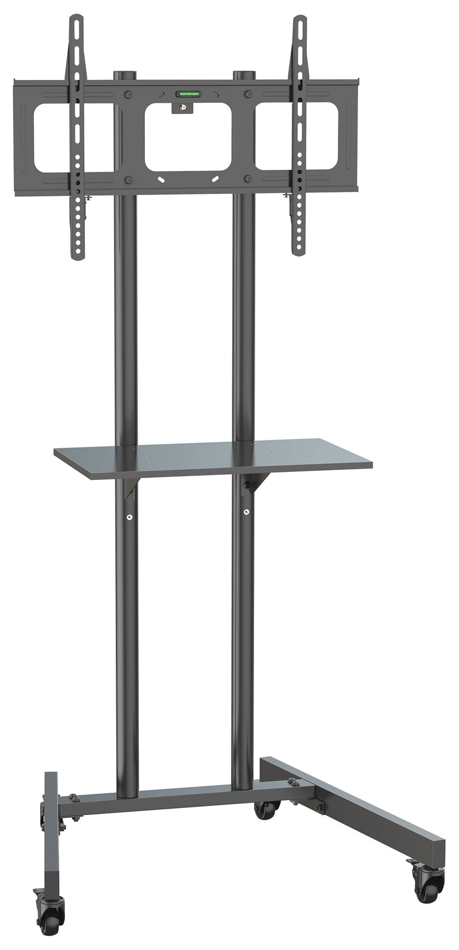 Стойка для телевизора Cactus CS-ST04 черный, рекомендуемая диагональ 37"-70", максимальная нагрузка 68кг, напольный, мобильный