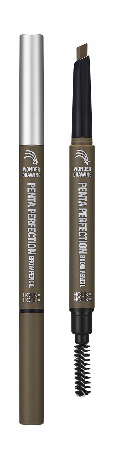 HOLIKA HOLIKA Карандаш для бровей WonderDrawingPentaPerfectionBrowPencil, 0,3 г,03 AshBrow