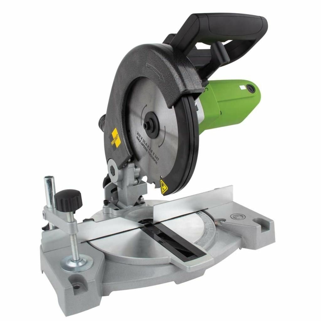 Торцовочная пила ProCraft PGS2100, мощность 1400 Вт, скорость 5000 об/мин, с протяжкой