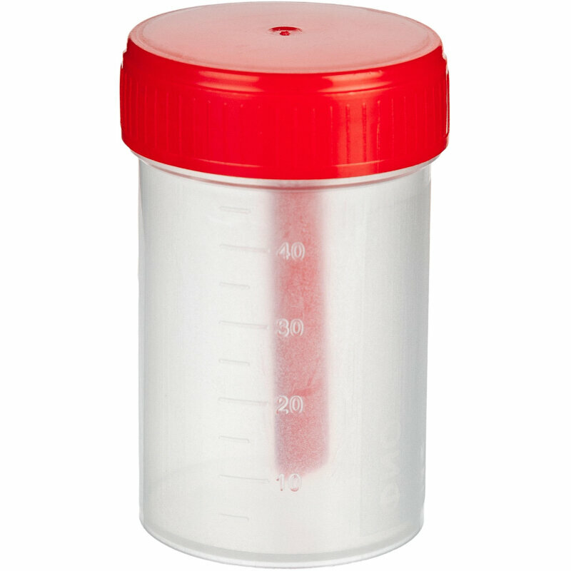 Контейнер д/сбора биопроб 60 мл н/с, со шпателем, 50 шт/уп, 1766851