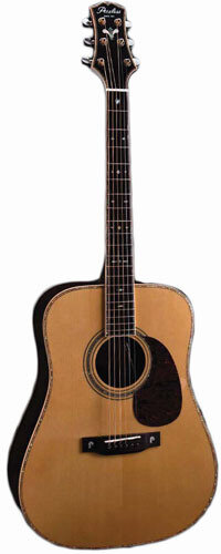 Акустическая гитара Peerless PD-85E, дредноут с корпусом из массива палисандра, с грифом из красного дерева