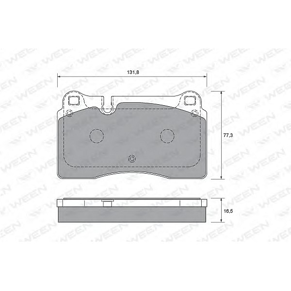 WEEN 151-1895 (7L6698151E / 7L6698151G) тормозные колодки дисковые передние VW Touareg (Туарег) (7la 7l6 7l7 7p
