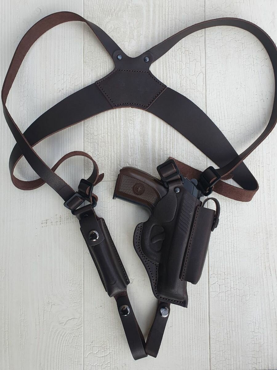 Кобура оперативная и чехол для доп. обоймы 2 магазина кобура с плечевыми ремнями, формованная